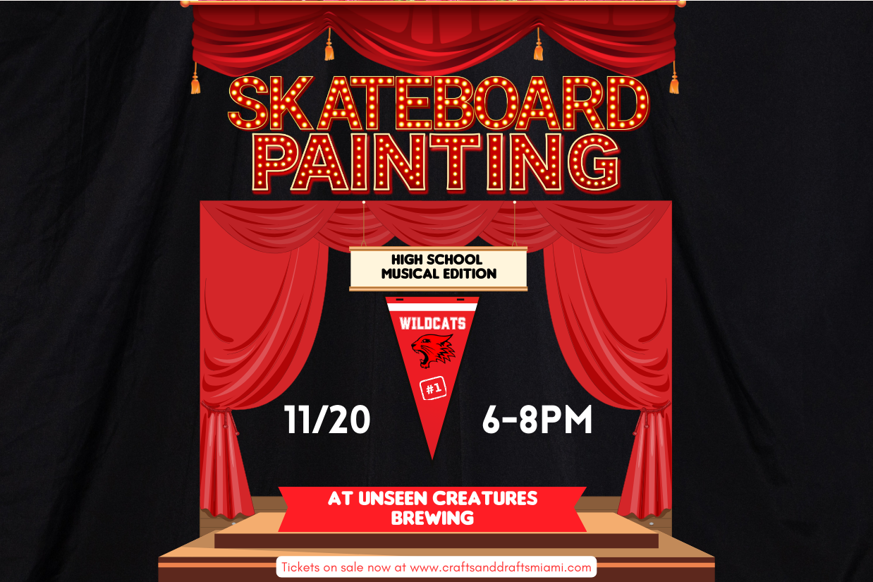 Skateboard Painting (High School Musical) - Unseen Creatures | Crafts ...